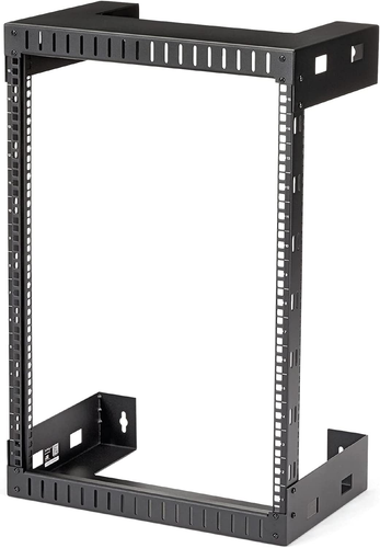 15U 19" Wall Mount Network Rack - 12" Deep 2 Post Open Frame Server ...