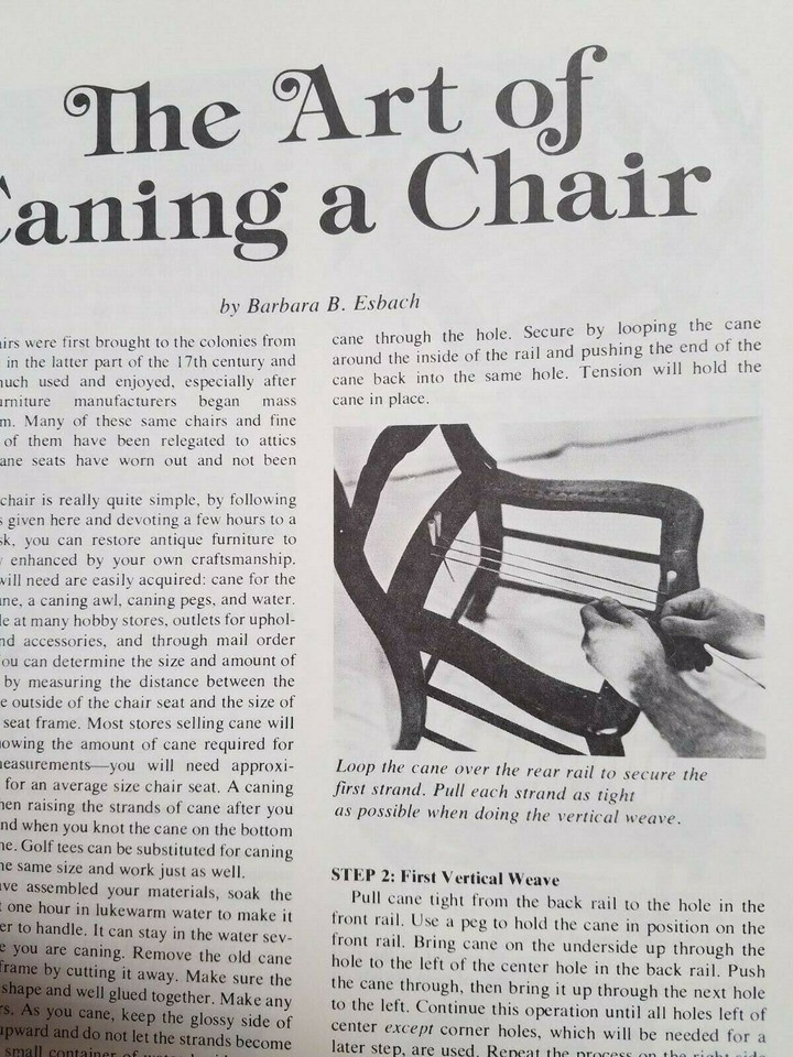 SAMPLER of EARLY AMERICAN CRAFT PROJECTS sew cane stencil wood tin ...