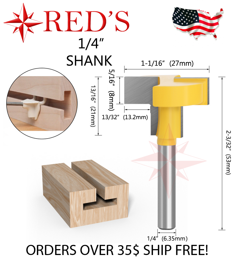 REDS Y71144-4 - 1-1/16" X 5/16 THK Slot Router Bit 1/4" Shank | eBay