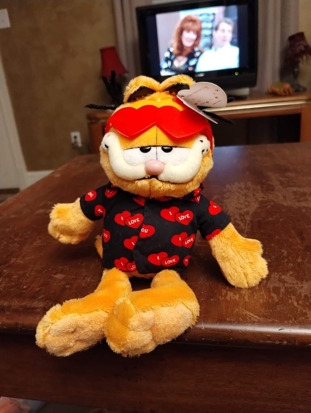 NWT Ty Beanie Babies Garfield Happy Valentine's Day Heart Shirt ...