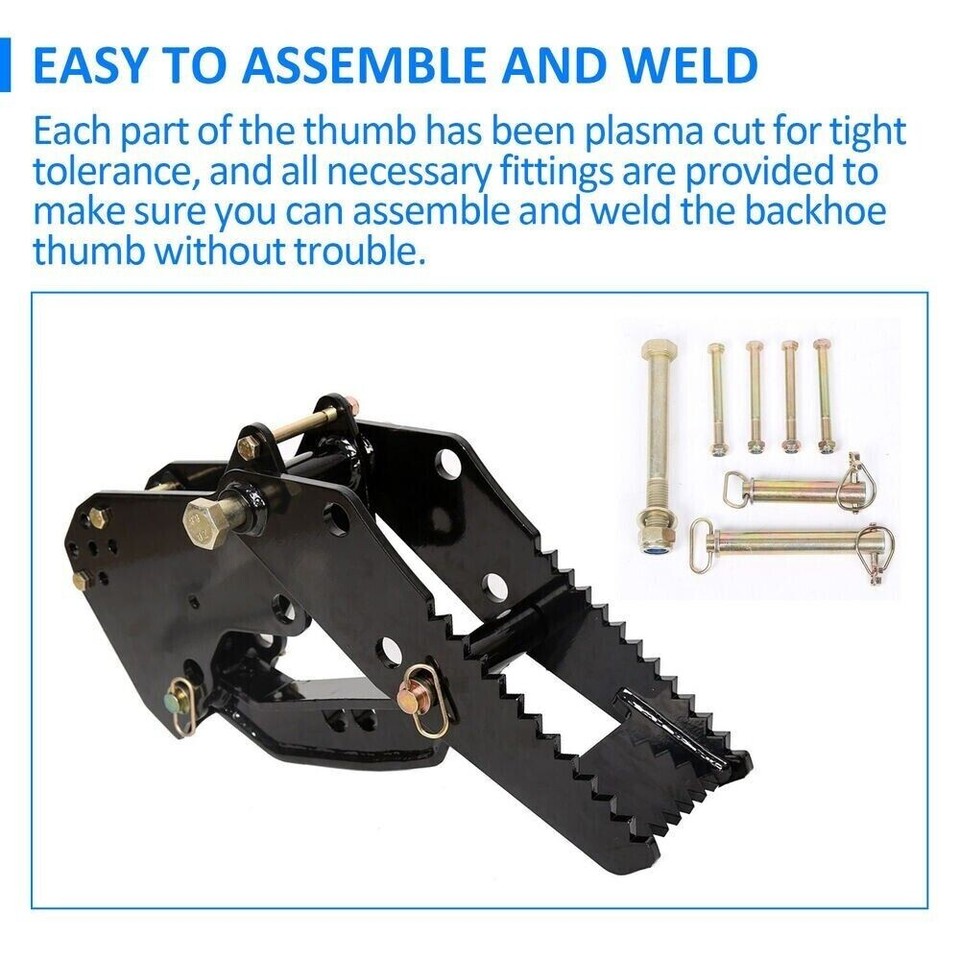 Backhoe Thumb Excavator Bolt On Universal Claw Tractor Attachment ...