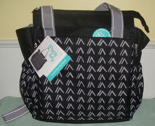 iPack Baby Drop Front Diaper Bag Backpack ~ New NWT ~ Black Arrow Print ...