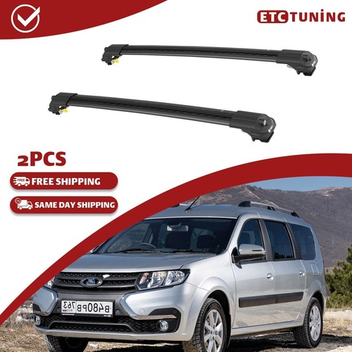 Fit Lada LARGUS MPV 2012-2023 Cross Bars Roof Rack Black Set Roof Bars ...