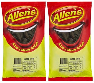 Bulk Lot 2.6kg x Allens Chicos Chocolate Gummy Candy Buffet Lollies ...
