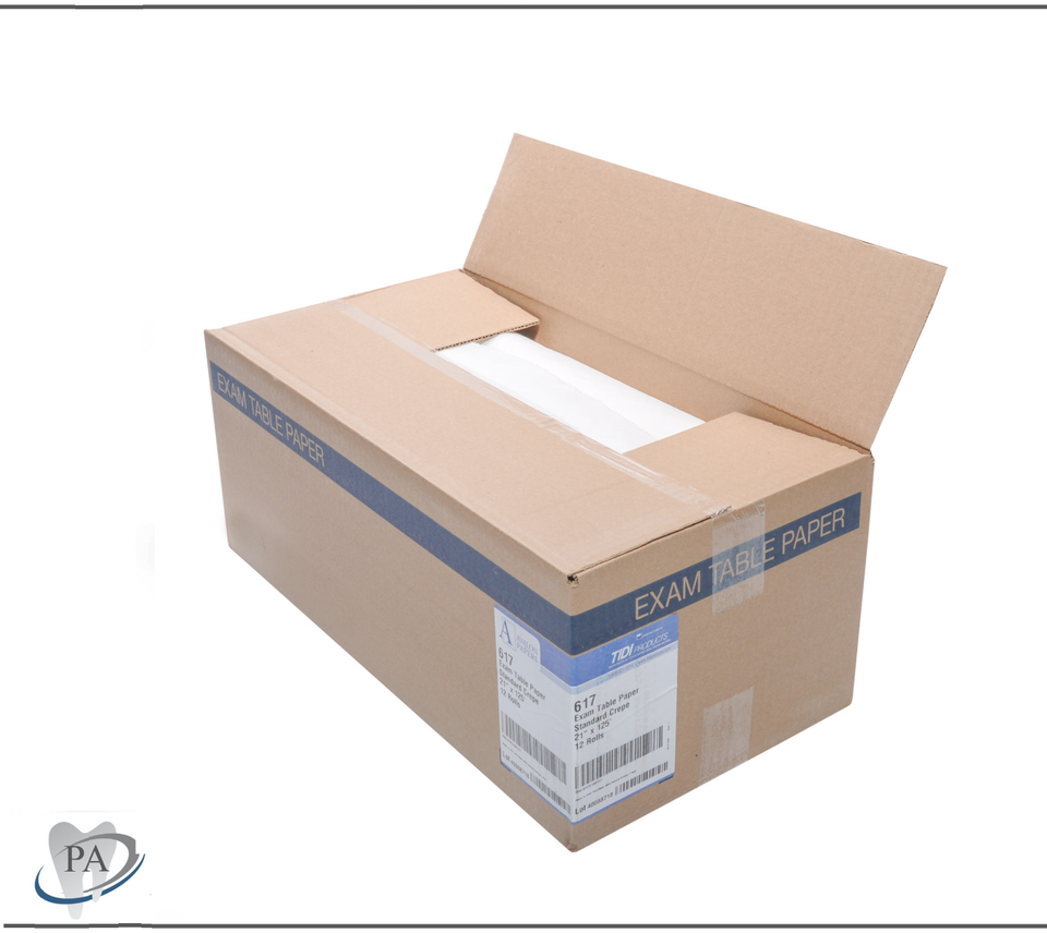 TIDI Exam Table Paper, 18" x 225 ft, Crepe, Smooth, Medical, Spa, 6/12 ...