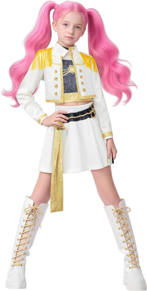 Kids Girls Demon Costume Cosplay Pop Singers Dance Stage Role Play for ...