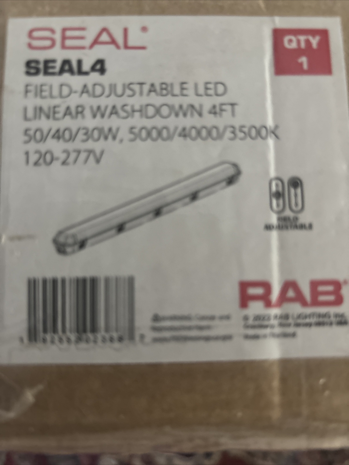 RAB SEAL4 LED Vapor Proof Light 4ft 120-277V IP66 30/40/50W 35/40/50K | NEW | eBay