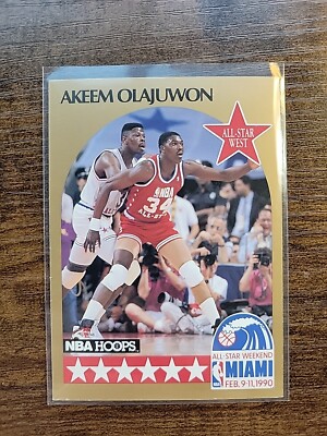 Akeem Olajuwon 1990-1991 NBA Hoops #23 - All-Star - NBA - Fresh Pull | eBay