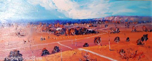 Renowned Australian Artist Ken Farrow original oil titled 'Western ...