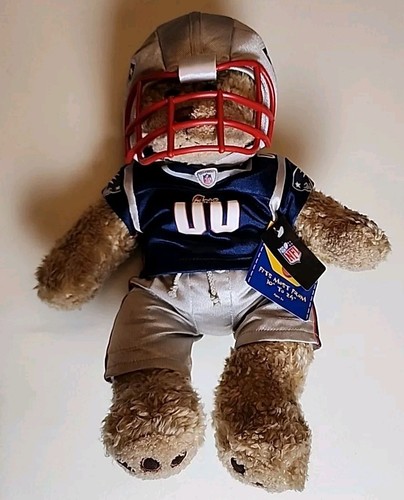 New England Patriots NFL Build-A-Bear Plush Bear, with Helmet & Jersey ...