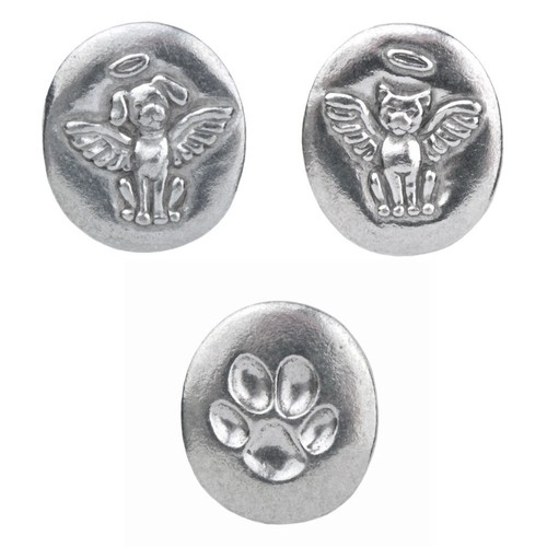 Chelsea Pewter Jewelry - Pet Lover Memory Tokens (SET of 3) Dog Cat ...