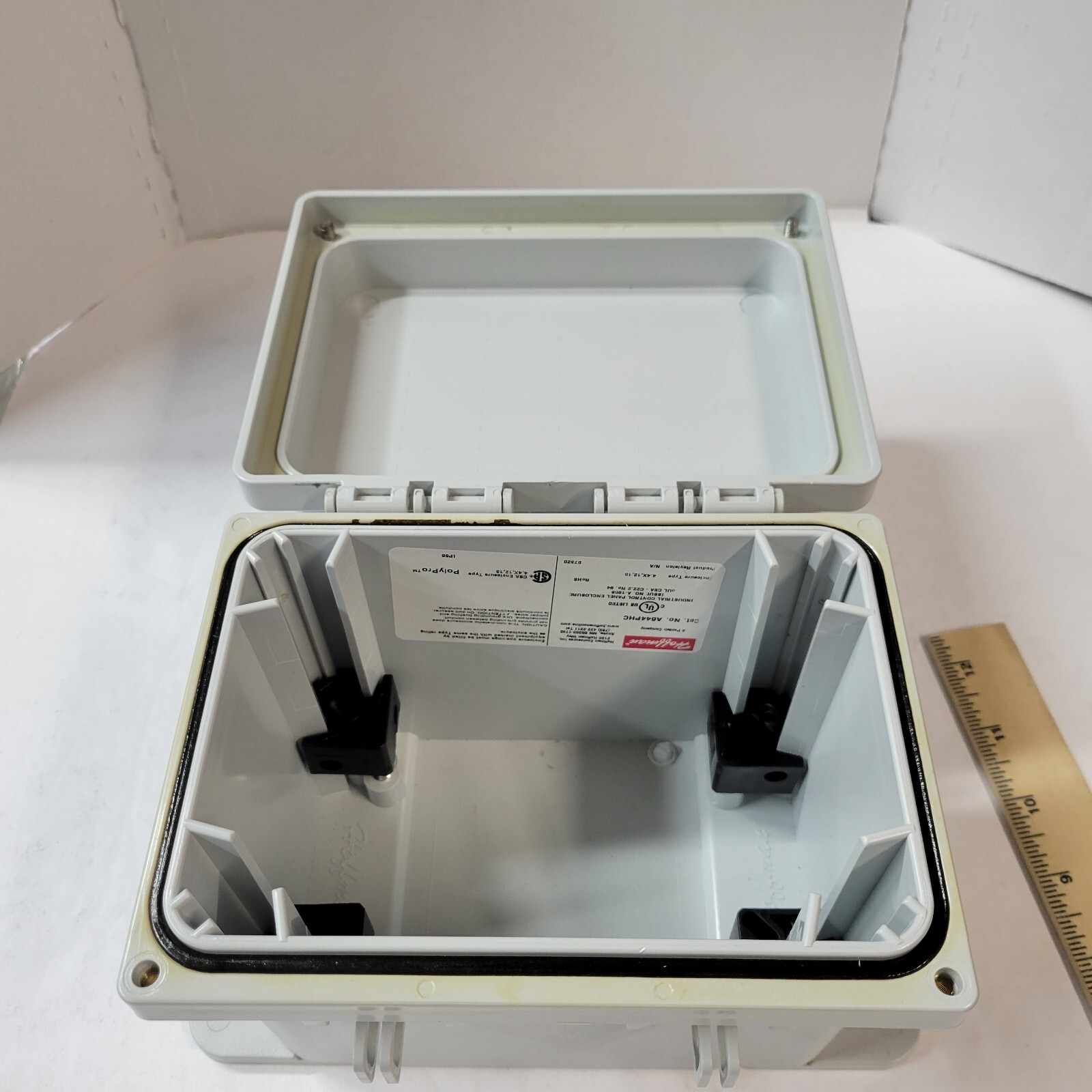 Hoffman A644PHC Enclosure CSA 4,4X,12,13 PolyPro 6x4x4 Flange Hinged ...