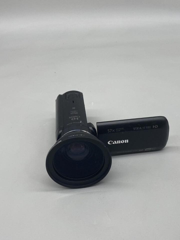 CANON VIXIA HF R80 DIGITAL VIDEO CAMCORDER 32X ZOOM Black NO Battery -C ...