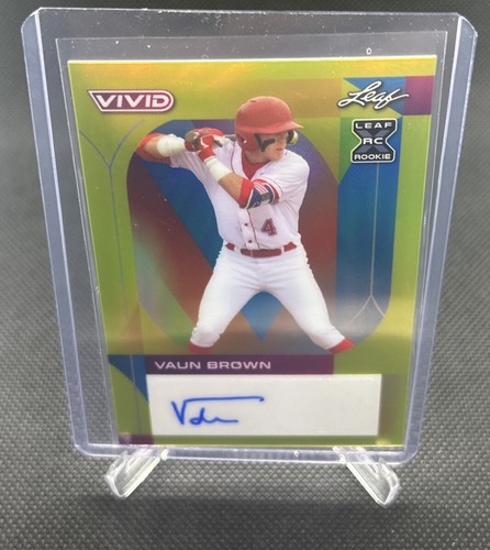 2022 Leaf Vivid - #BA-VB1 Vaun Brown /50 (AU, RC) San Francisco Giants ...