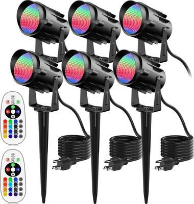 RGB Outdoor LED Spotlight Landscape Lighting 12W Color Changing ...