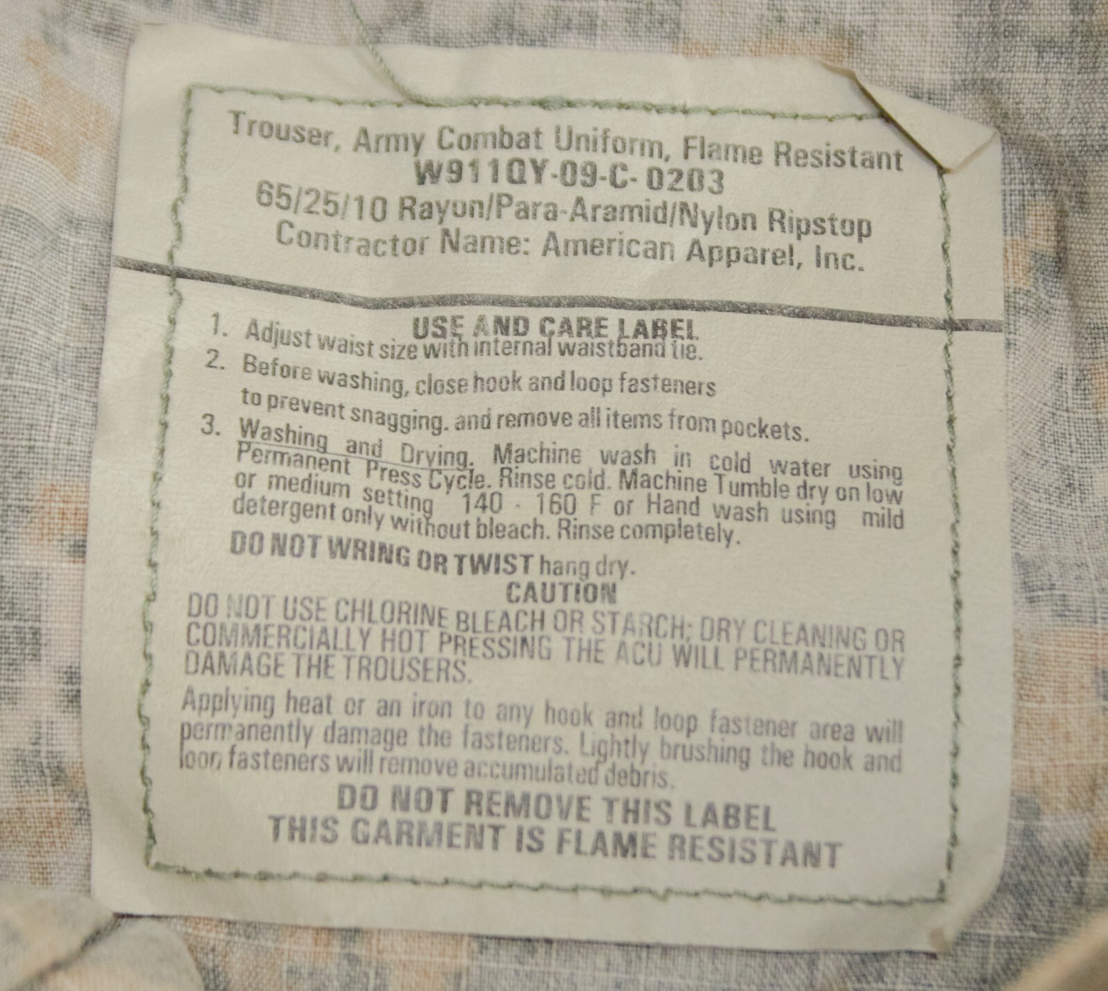 RARE Experimental UCP-Delta Uniform Set Size MR/LR GWOT US Army Fully ...