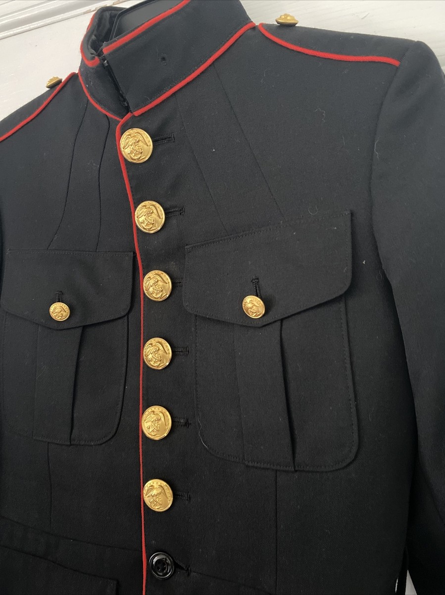 Usmc Marine Corps Dress Blues Jacket Enlisted Size 37