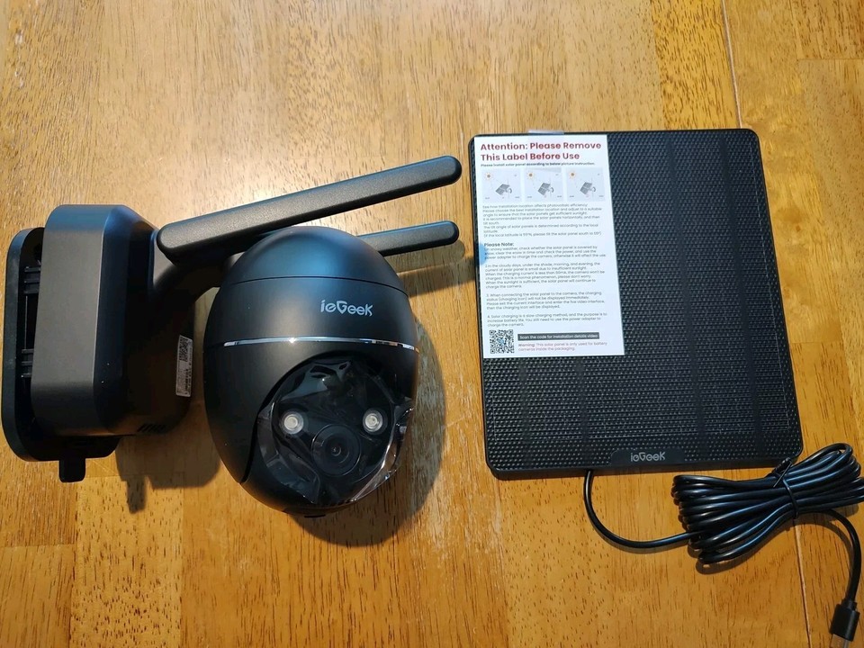 Ie Geek Wire-free 4G LTE Solar Security Camera - NEW - open Box | eBay