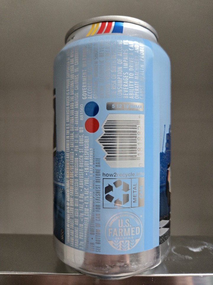 New 2026 Daytona 500 Busch Light Beer Can Bottom Opened | eBay