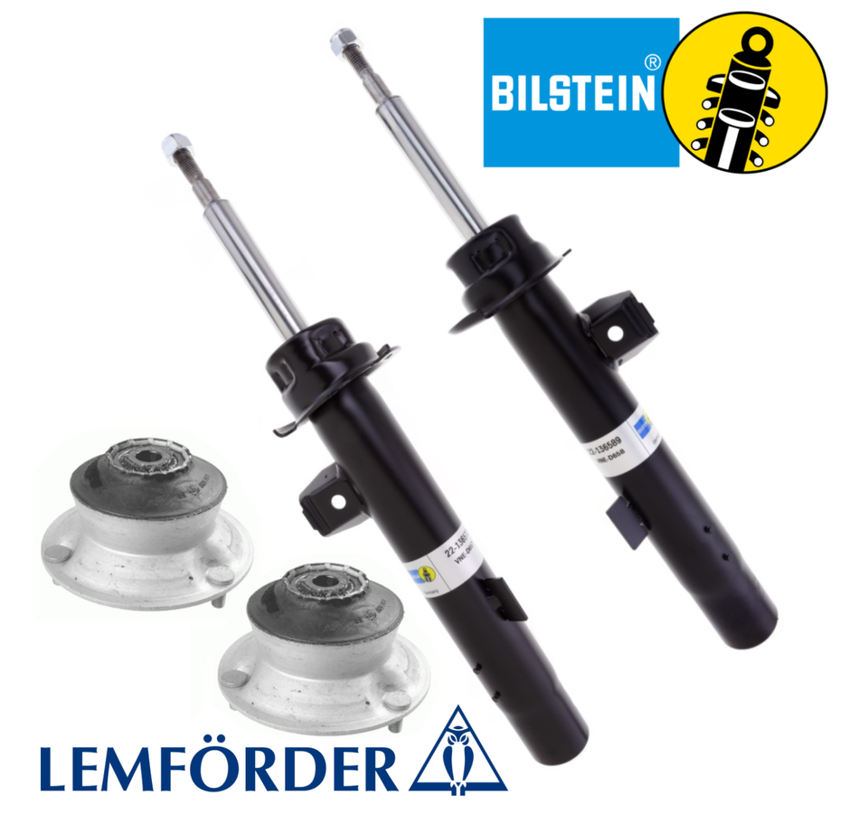Bilstein OEM Front Struts & Lemfoerder Strut Mounts 4pc for BMW E90 E91 ...