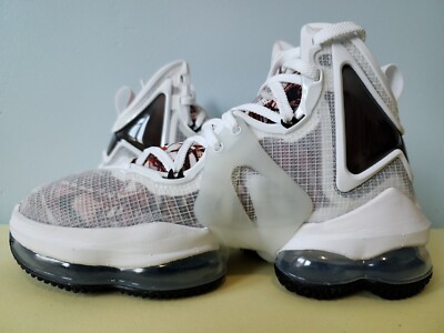 Nike LeBron 19 XIX Sketch White Red Basketball Sneaker CZ0203-101