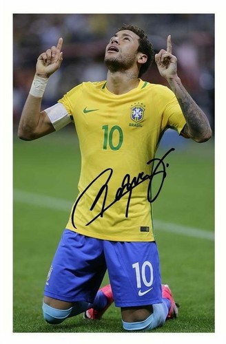 NEYMAR JR - BRAZIL AUTOGRAPH SIGNED PHOTO POSTER PRINT | eBay