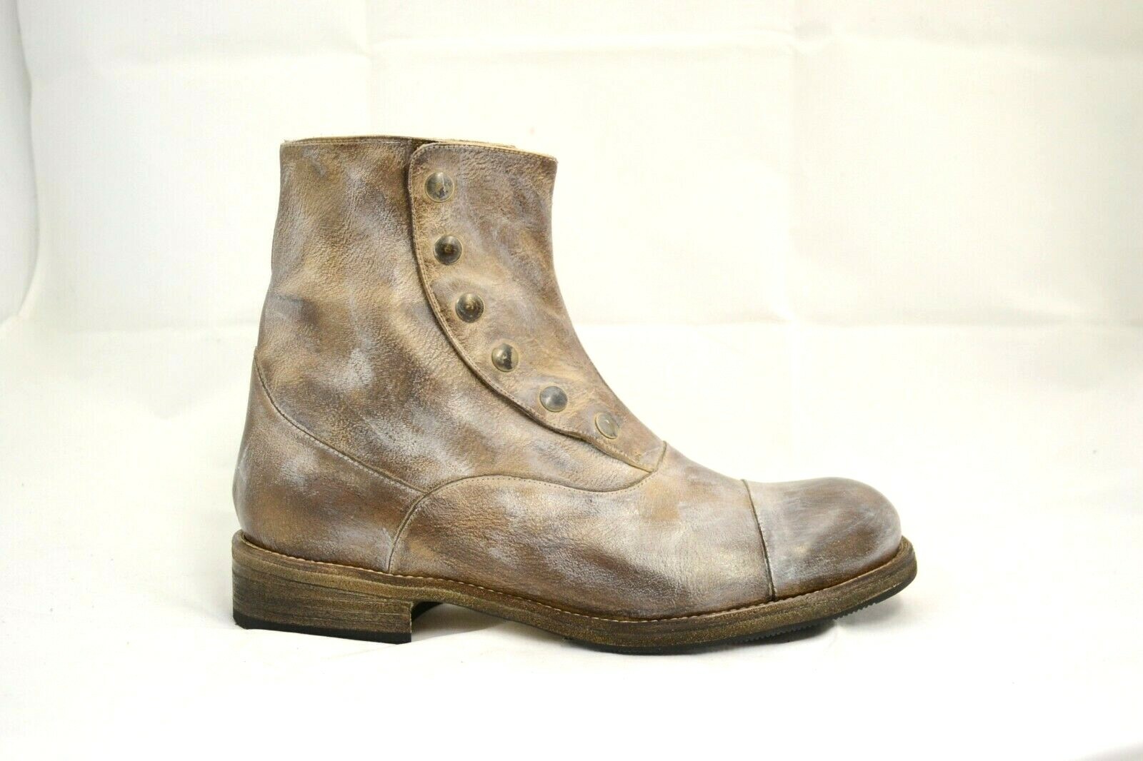 SCARPE UOMO ARTIGIANALI SCARPONCINO VERA PELLE VINTAGE HANDMADE ITALIAN ...