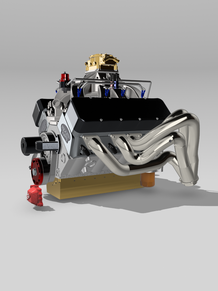 SBC Small Block Chevy Engine with 3 Intake Options - 1/10 - 3D Printed ...