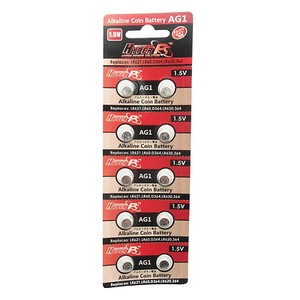 10PCS AG1 LR621 164 364 LR60 1.5V Alkaline Button Cell Watch Battery ...
