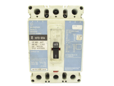 WESTINGHOUSE HFD3125L SER. C 600VAC 125A UNMP | eBay