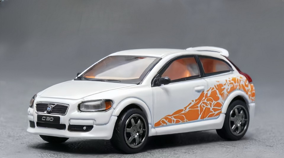 DCT 1/64 Scale Volvo C30 White Diecast Car Model Toy Collection Gift ...