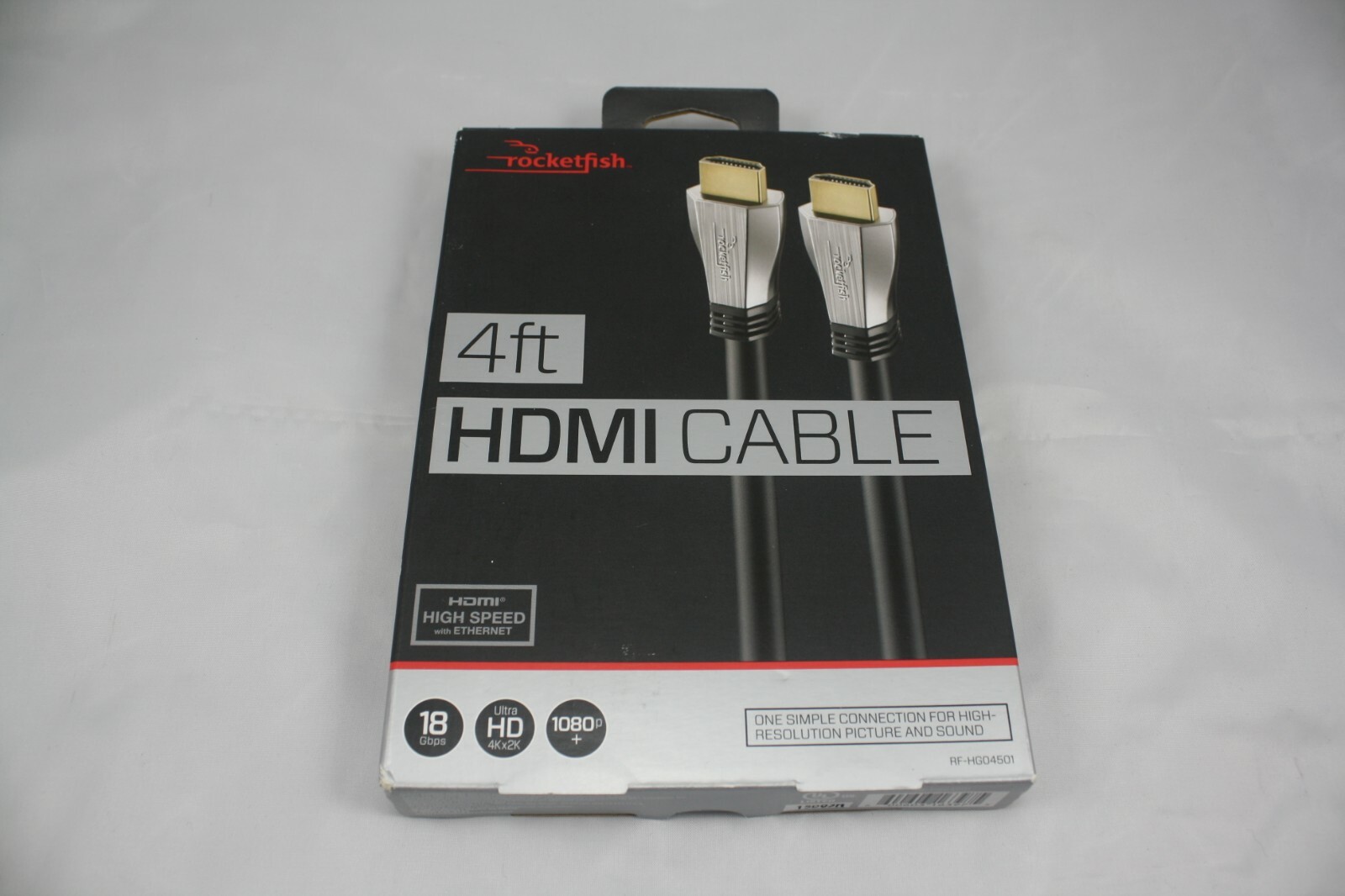 Rocketfish premium HDMI cable 4ft 24k gold ends great deal. 4kUHD New ...
