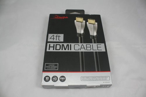 Rocketfish premium HDMI cable 4ft 24k gold ends great deal. 4kUHD New ...