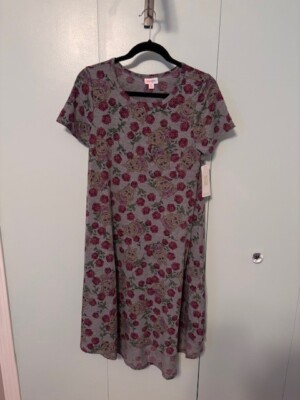 LuLaRoe Disney Carly Dress Miss Piggy size XSmall XS Roses | eBay