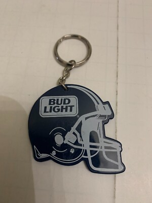 Vintage Bud Light Beer Blue Football Helmet Hard Plastic Keychain | eBay