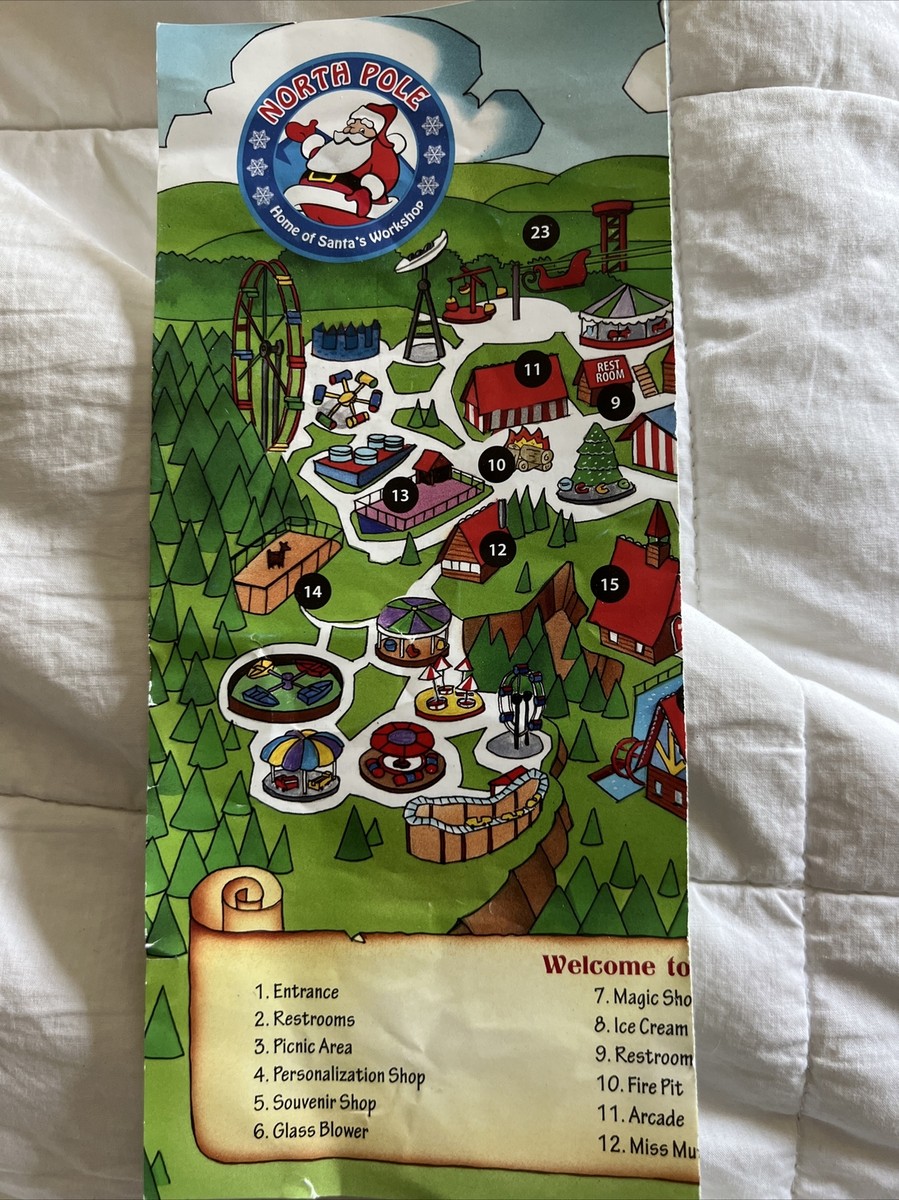 Santa North Pole Map Santa's Village Lettere Map