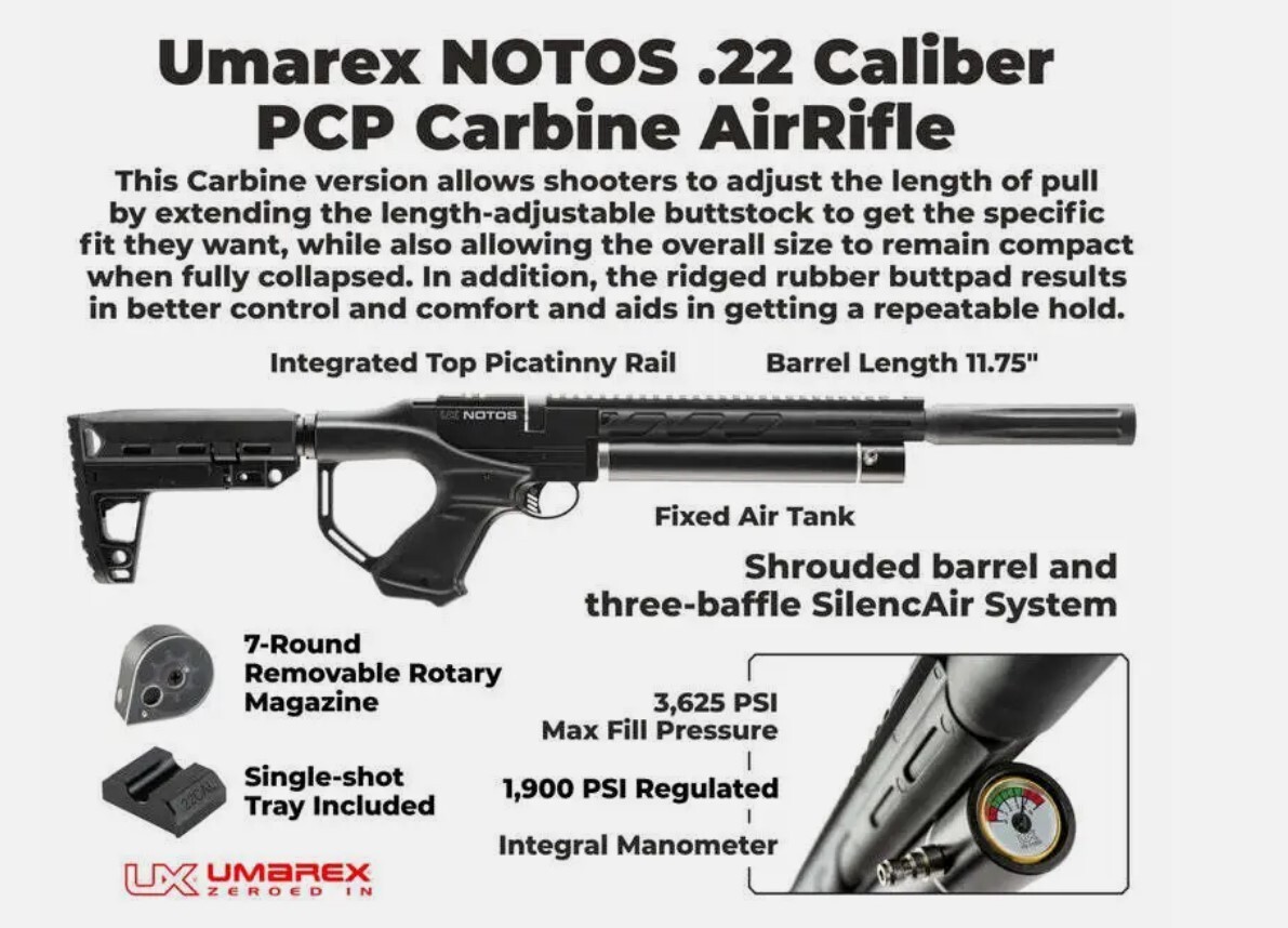 Umarex Notos .22 Carbine PCP - 2254847 for sale online | eBay