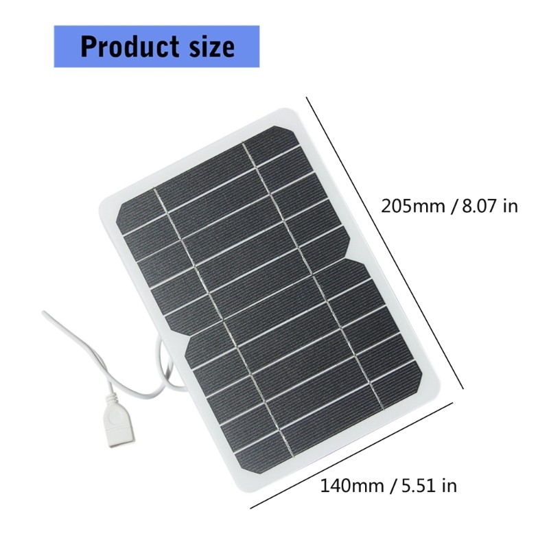 Outdoor Camping 5W 5V Portable Solar Panel Charging Folding Lightweight ...