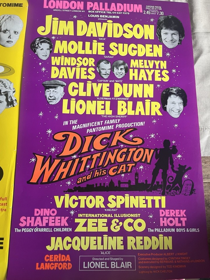 Vintage Pantomime Celebrity 1970s Theatre Posters X 5 | eBay UK