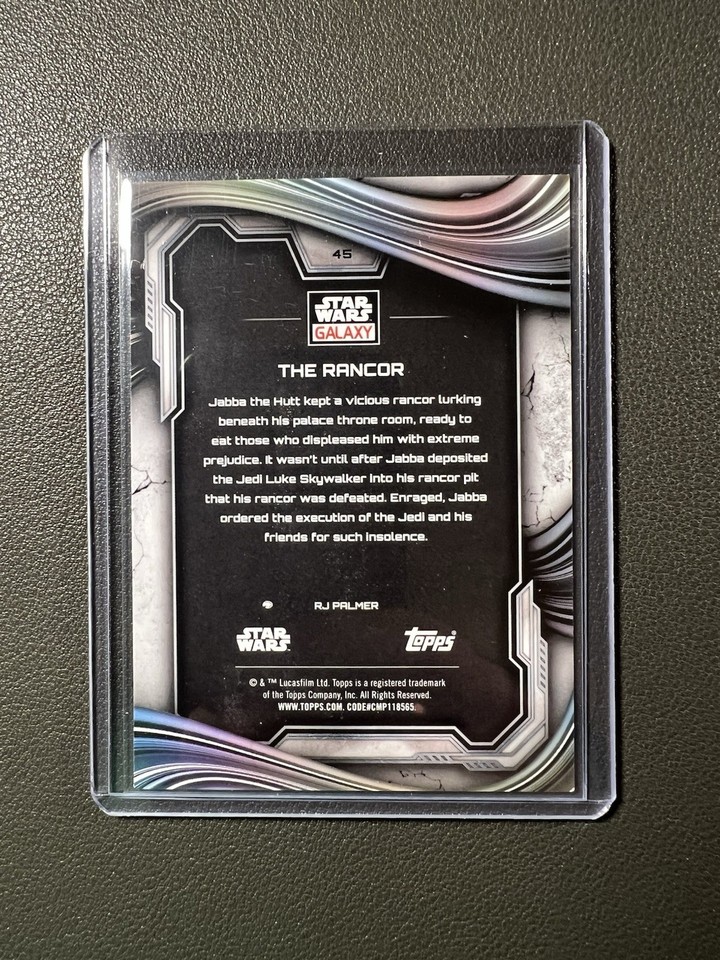 2025 Topps Chrome Star Wars Galaxy The Rancor Mini Diamond Refractor ...