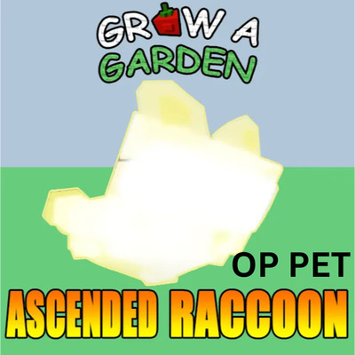 🔥 ASCENDED RACCOON - Grow A Garden - RARE OP PET - GROW A GARDEN RBLX ...