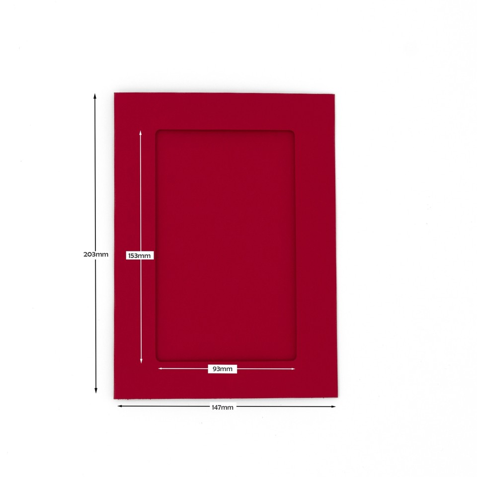 Rectangular Aperture A5 Cards - Red (Pack Of 4) | eBay UK
