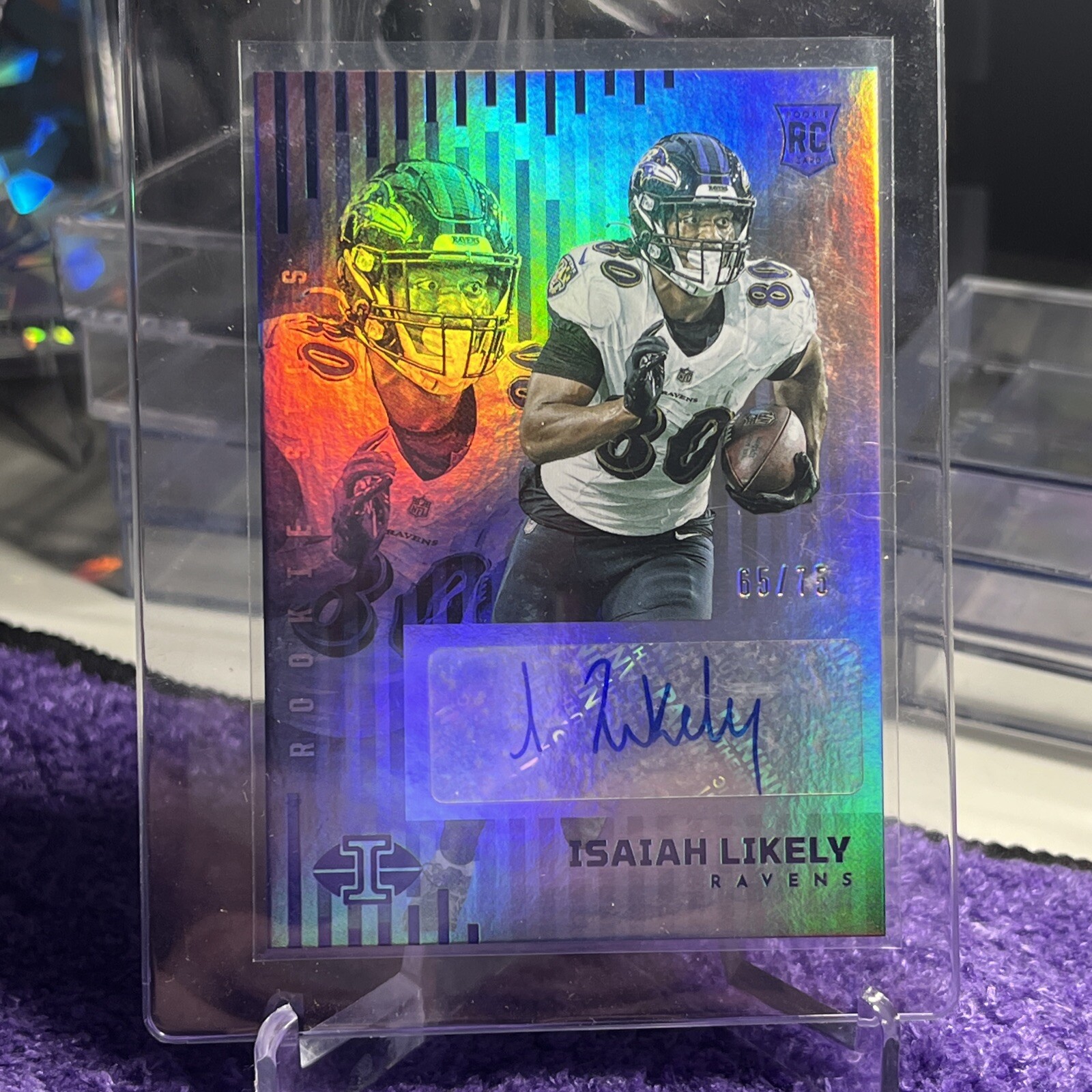 2022 Panini Illusions - Rookie Signs Blue #RS-IL Isaiah Likely /75 (AU ...