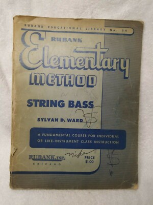 Rubank Elementary Method for String Bass Sylvan D Ward Educational ...