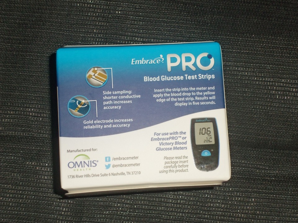 EMBRACE PRO BLOOD GLUCOSE TEST STRIPS - 50 STRIPS-EXP. 2026- FREE ...