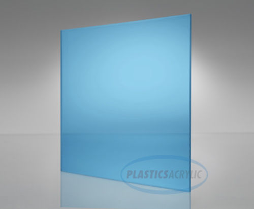 Light Blue Transparent Acrylic Plexiglass sheet 1/8" x 3" x 3" (4-pack ...