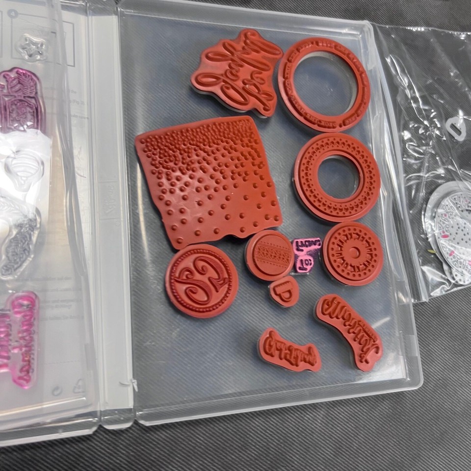 Lot of 4 sets Stampin up! Mount Stamps Christmas "Handmade ...
