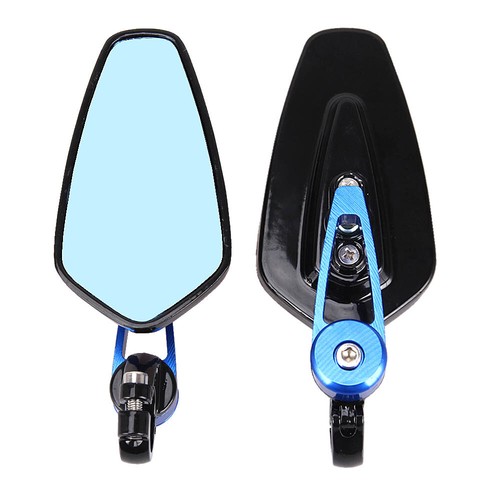 Universal 7/8" Motorcycle Handle Bar End CNC Mirrors For Honda Suzuki ...