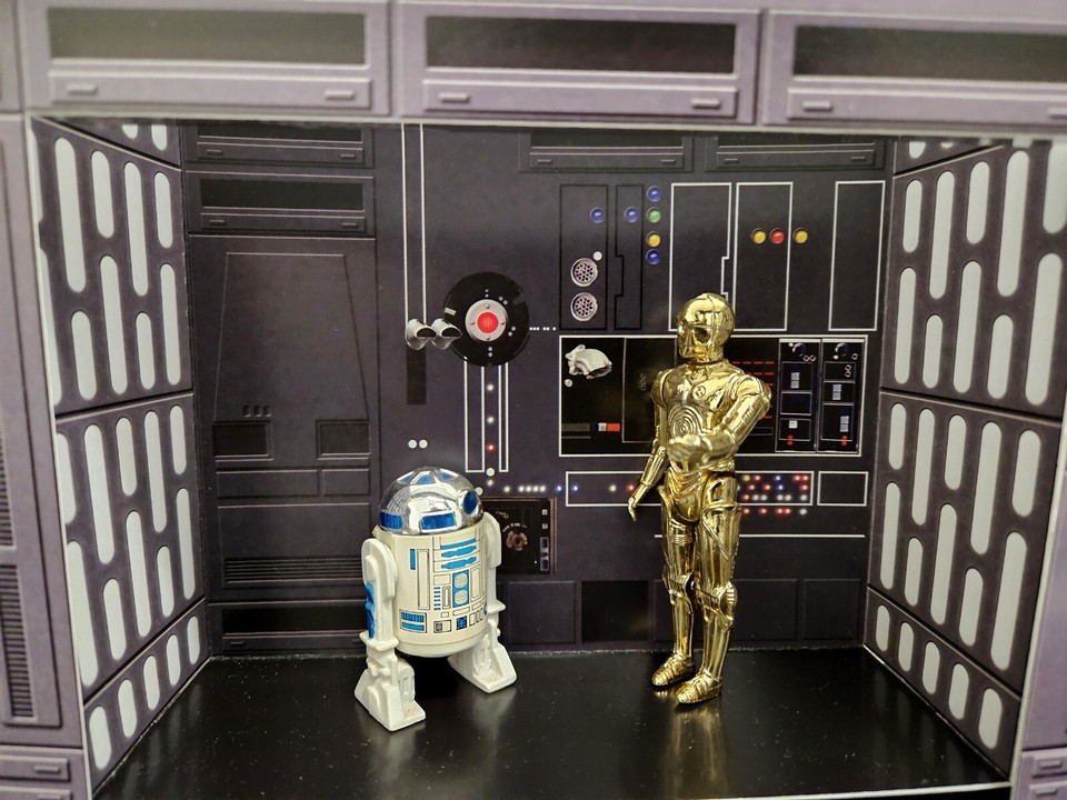 Giant Death Star Hangar Backdrop for 3.75 Star Wars Hasbro Kenner ...