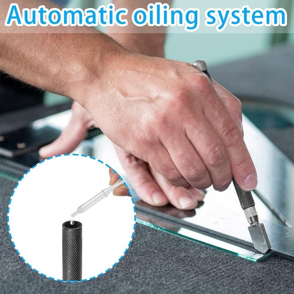 Glass Cutter Pencil Cutting Tool for Mosaic Tiles Stained Glass with 3 ...